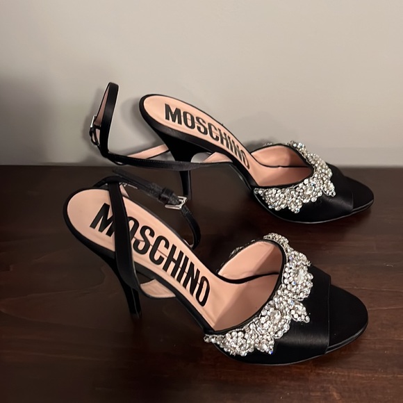 Moschino | Shoes | Moschino Embellished Sandals Heels 39 | Poshmark